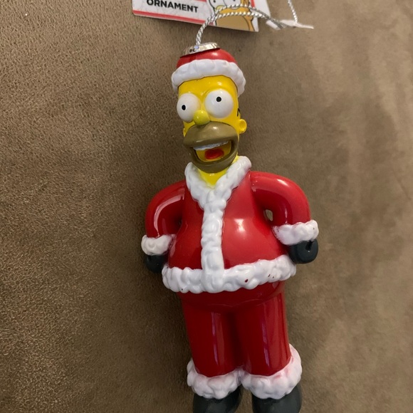 Ruz | Accents | Homer Simpson Santa Claus Figurine Ornament | Poshmark